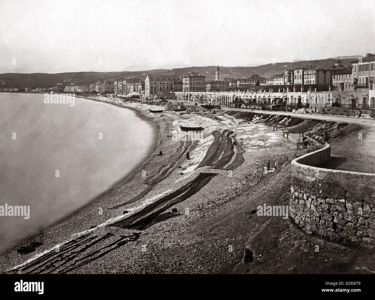 The waterfront at Nice, France, circa 1890 Stock Photo - Alamy