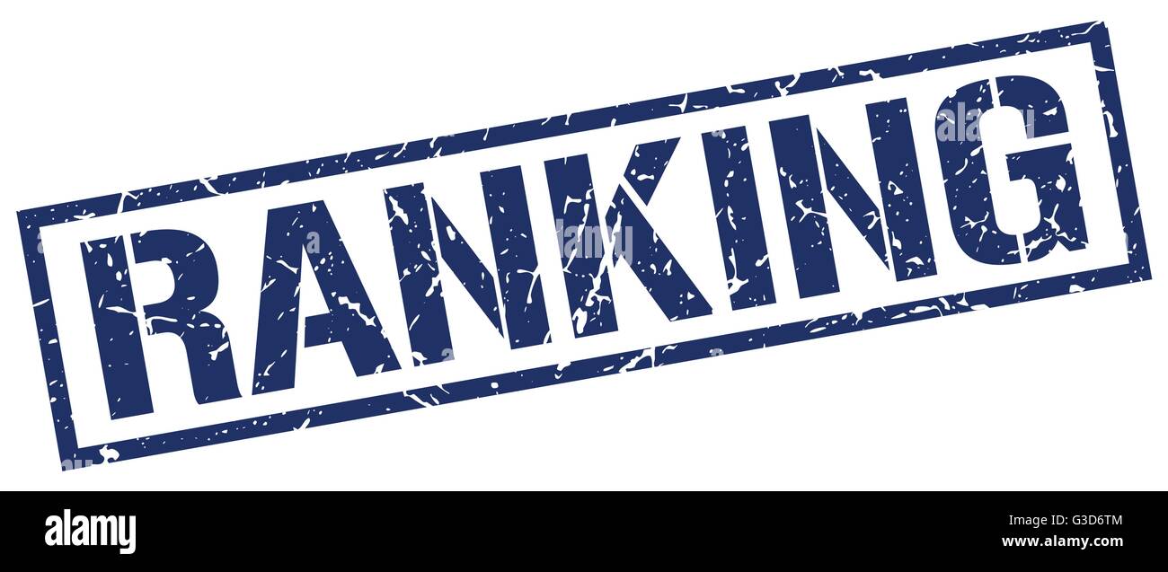ranking blue grunge square vintage rubber stamp Stock Vector Image & Art - Alamy