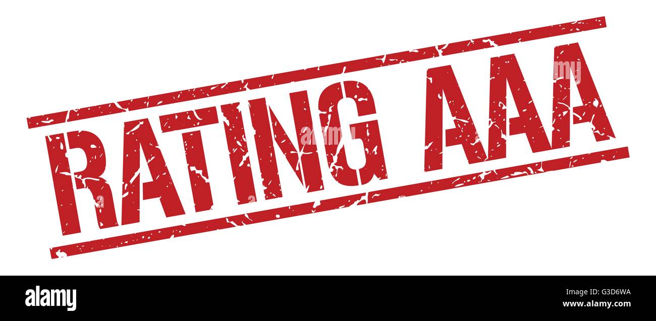 rating aaa red grunge square vintage rubber stamp Stock Vector Image ...