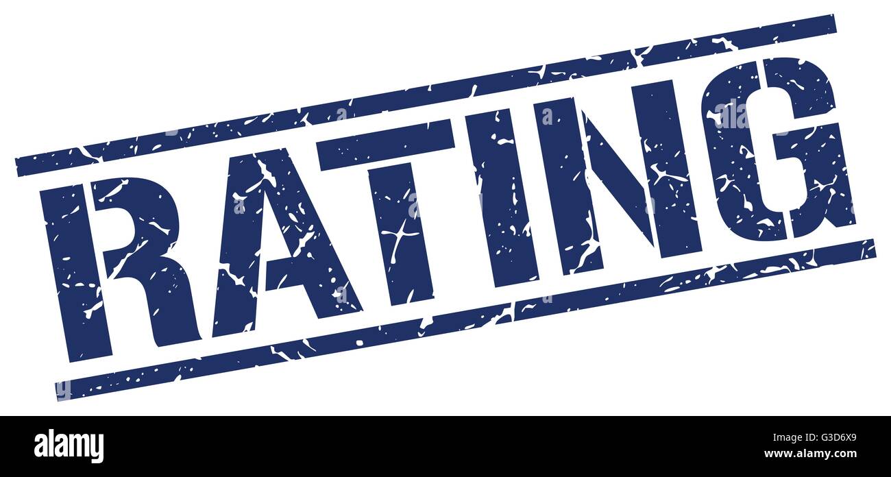 rating blue grunge square vintage rubber stamp Stock Vector Image & Art ...