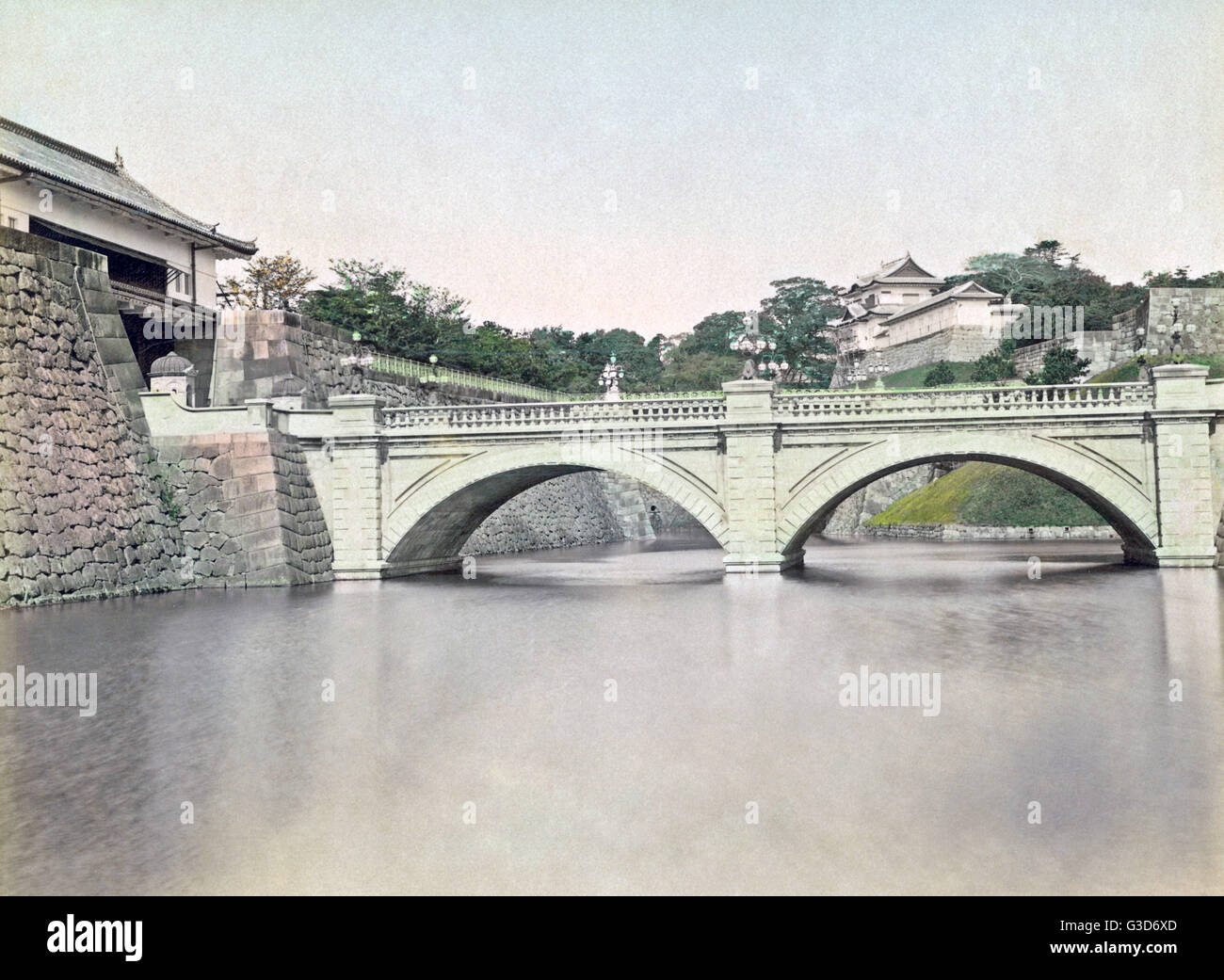 Entrance to the Imperial Palace, Tokyo, circa 1880s Stock Photo - Alamy