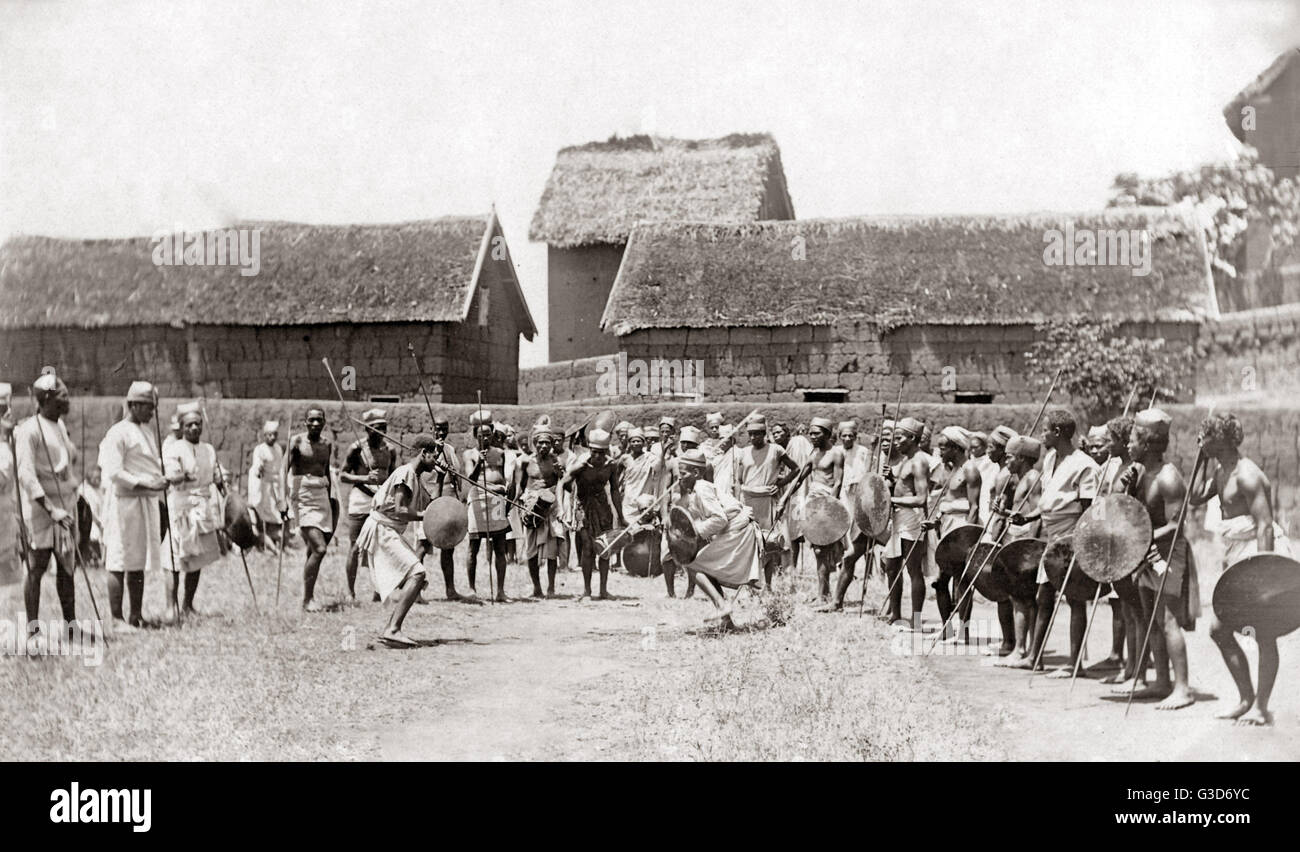 War dance, Madagascar, 1890s Stock Photo - Alamy