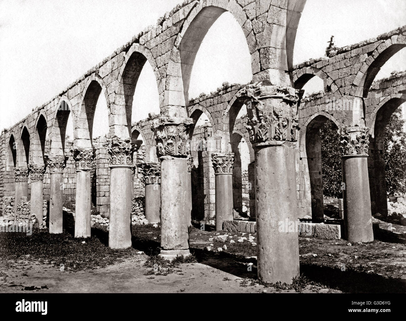 ruins Damascus circa 1880s Stock Photo - Alamy