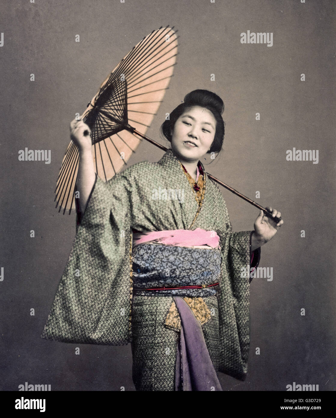 1880s woman with parasol hi-res stock photography and images - Alamy