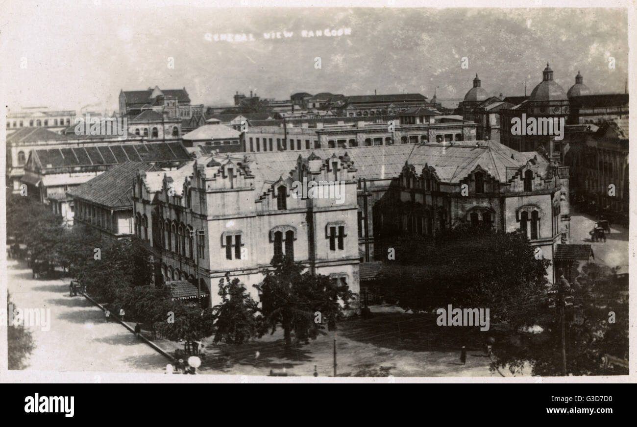 Myanmar - Yangon - General View showing the fine colonial architecture ...