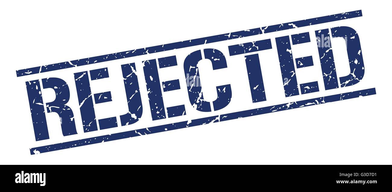 rejected blue grunge square vintage rubber stamp Stock Vector Image & Art - Alamy