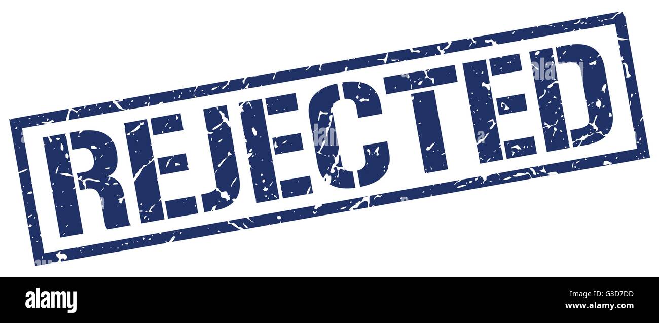 rejected blue grunge square vintage rubber stamp Stock Vector Image & Art - Alamy