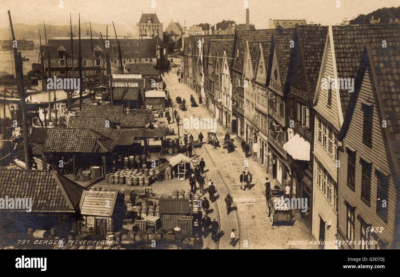 Bergen, Norway - Bryggen (Tyskebryggen - German Wharf Stock Photo - Alamy