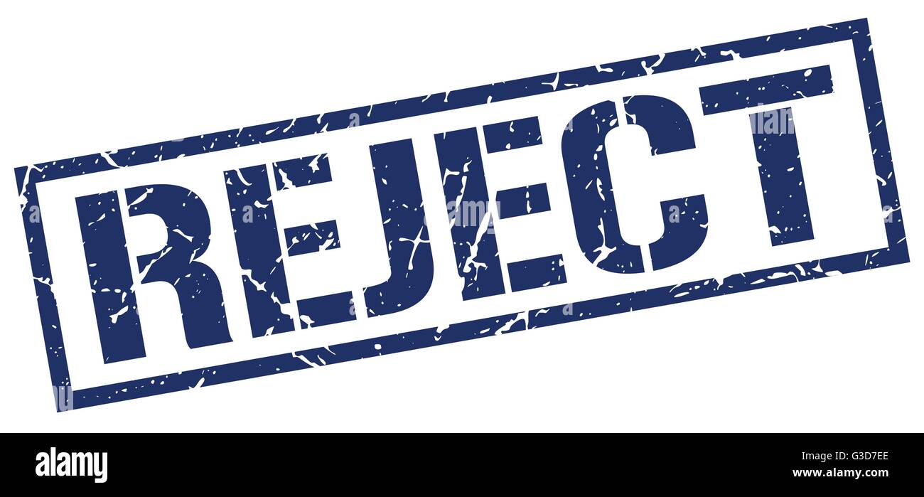 reject blue grunge square vintage rubber stamp Stock Vector Image & Art ...