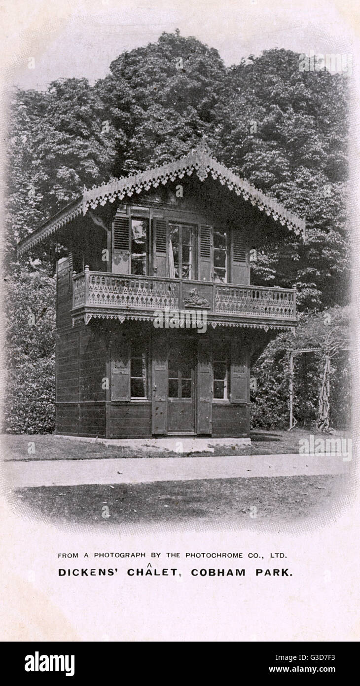 Dickens' Chalet at Cobham Park, Rochester, Kent Date: 1904 Stock Photo ...