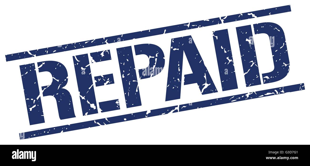 repaid blue grunge square vintage rubber stamp Stock Vector Image & Art - Alamy