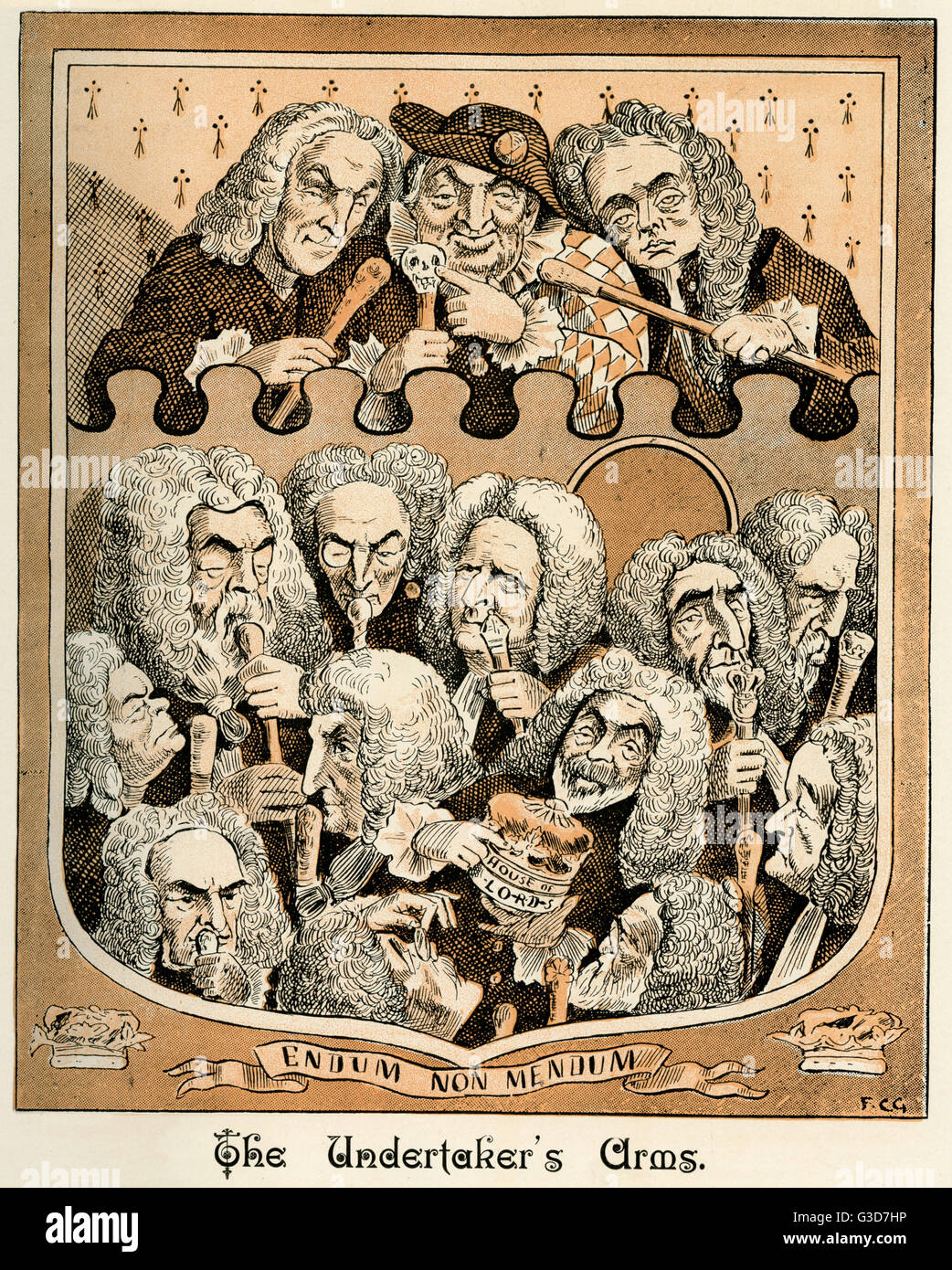 Cartoon, The Undertaker's Arms Stock Photo - Alamy