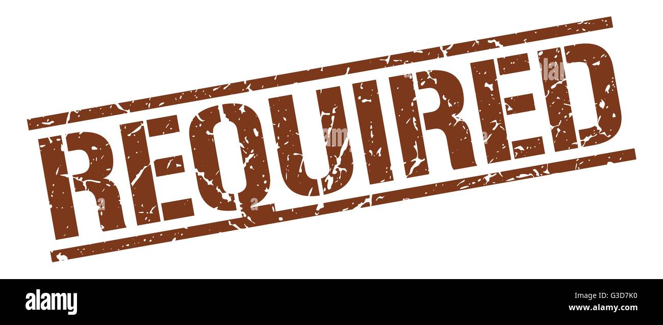required brown grunge square vintage rubber stamp Stock Vector Image ...
