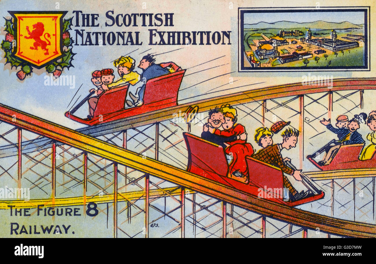 The Figure of Eight Railway - National Scottish Exhibition Stock Photo ...