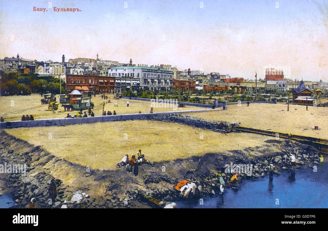 Baku, Azerbaijan - Boulevard and Waterfront Stock Photo - Alamy