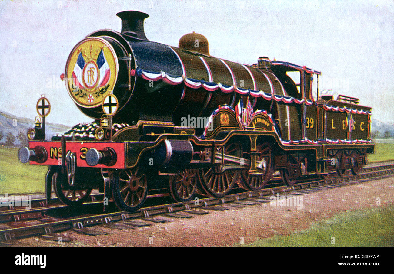 LB & SCR No.39 - Atlantic Type Express Locomotive Stock Photo - Alamy
