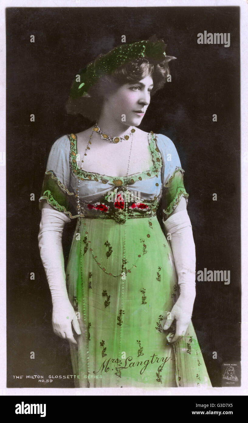 Lillie Langtry - British music hall singer and stage actress Stock ...