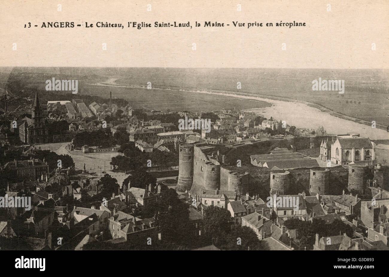 Angers castle aerial view hi-res stock photography and images - Alamy