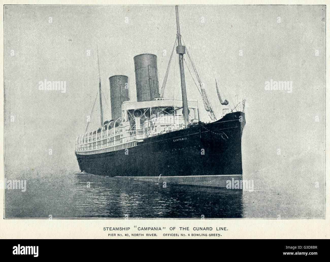 RMS Campania steamship Stock Photo - Alamy