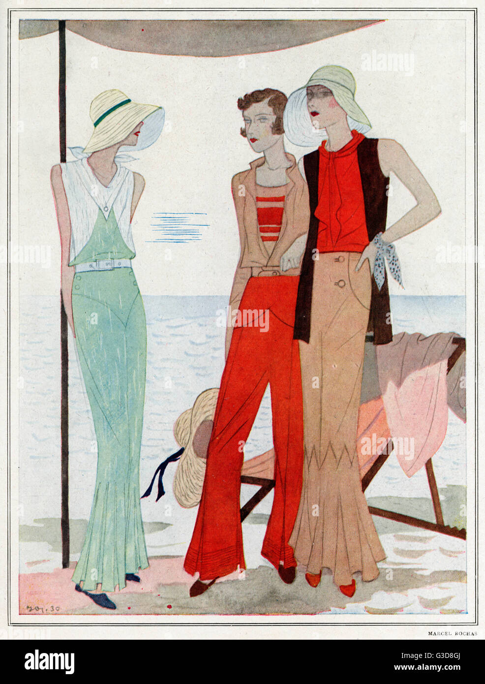 Dresses by Marcel Rochas fashions 1930 Stock Photo - Alamy