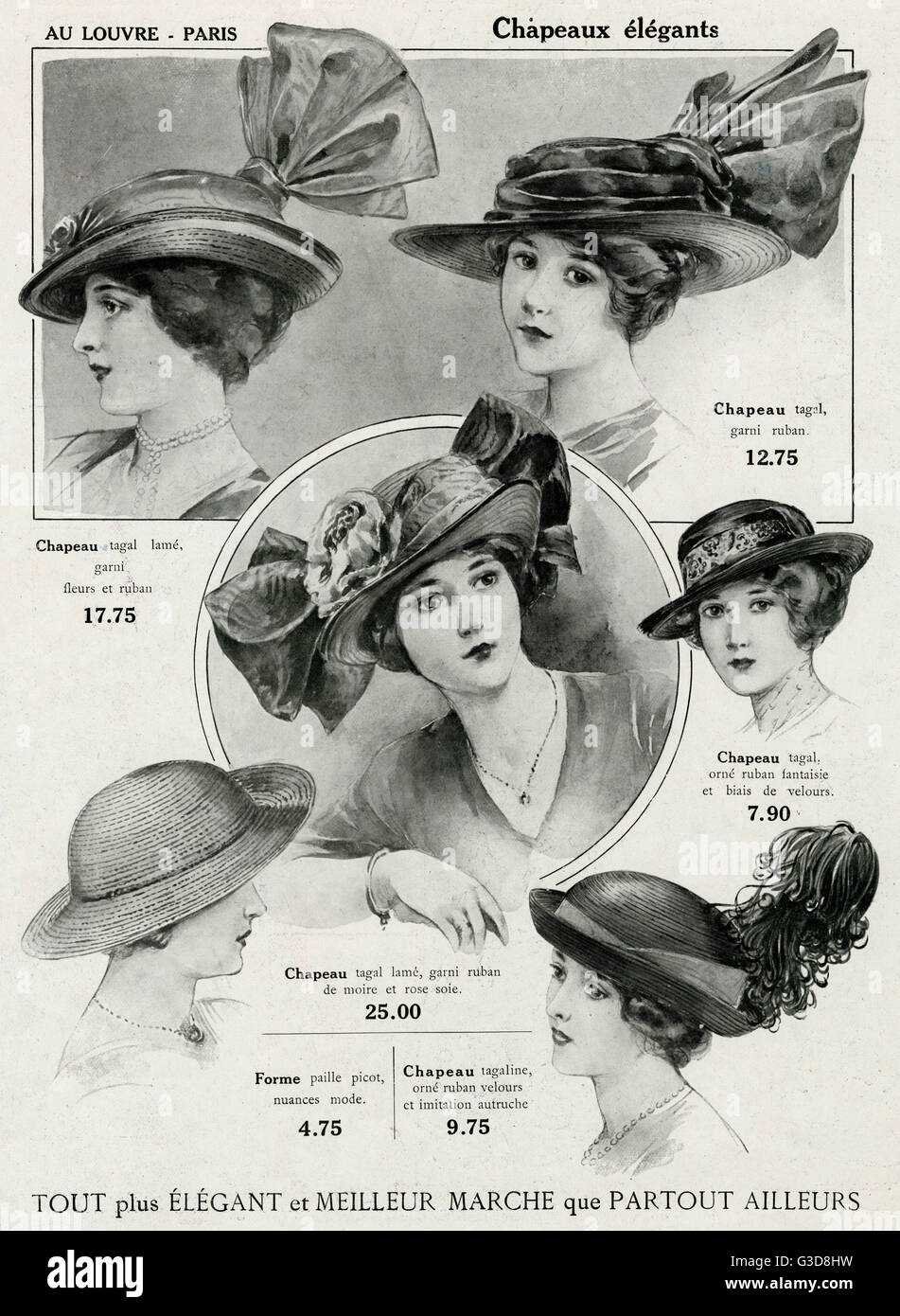 Ladies hats, circa 1912 Stock Photo - Alamy