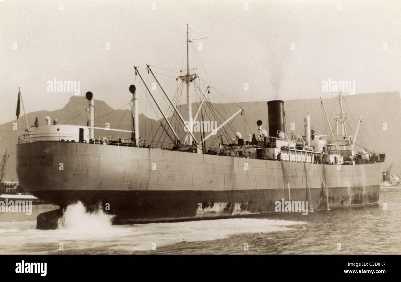 SS Neptunian merchant steamship at Cape Town Stock Photo - Alamy