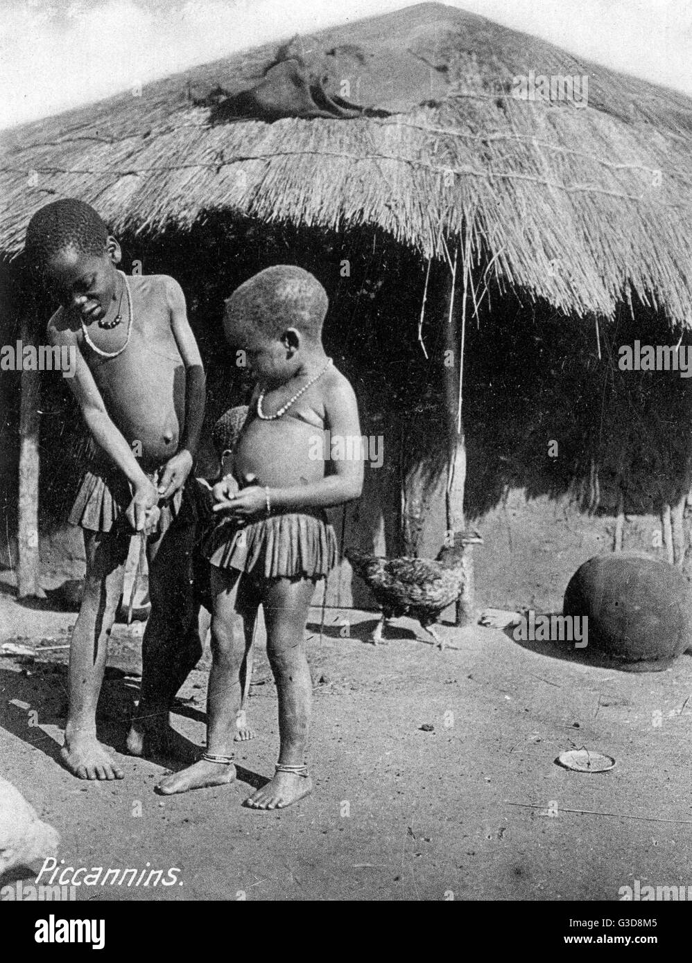 Two Native African Matabele children Stock Photo - Alamy