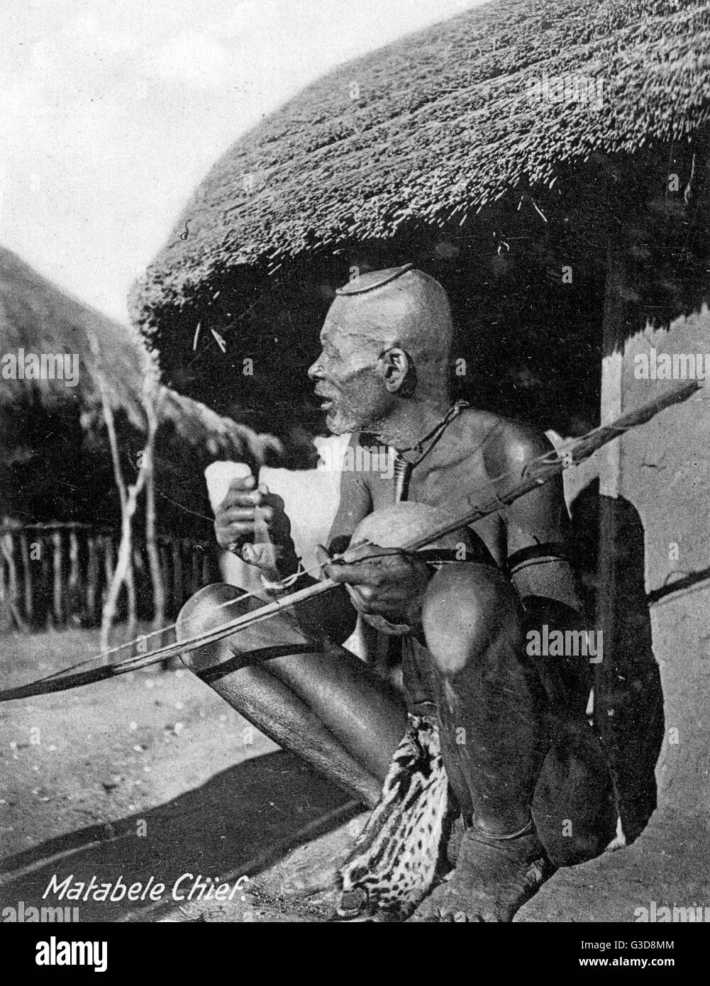 Native African Matabele chief Stock Photo - Alamy