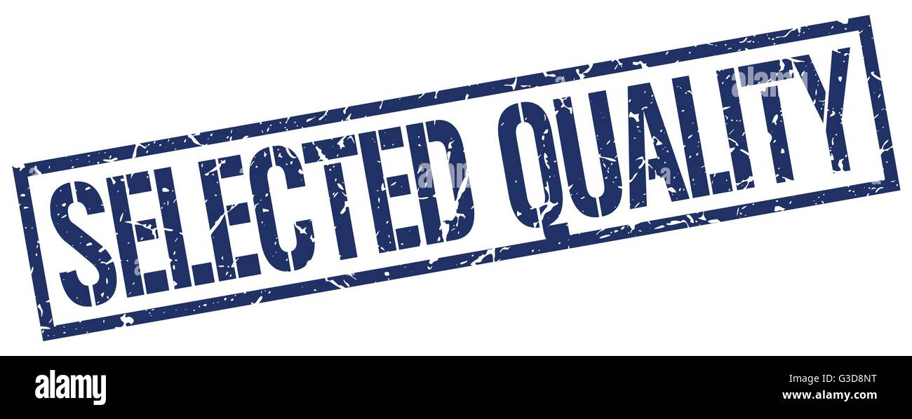 selected quality blue grunge square vintage rubber stamp Stock Vector Image & Art - Alamy