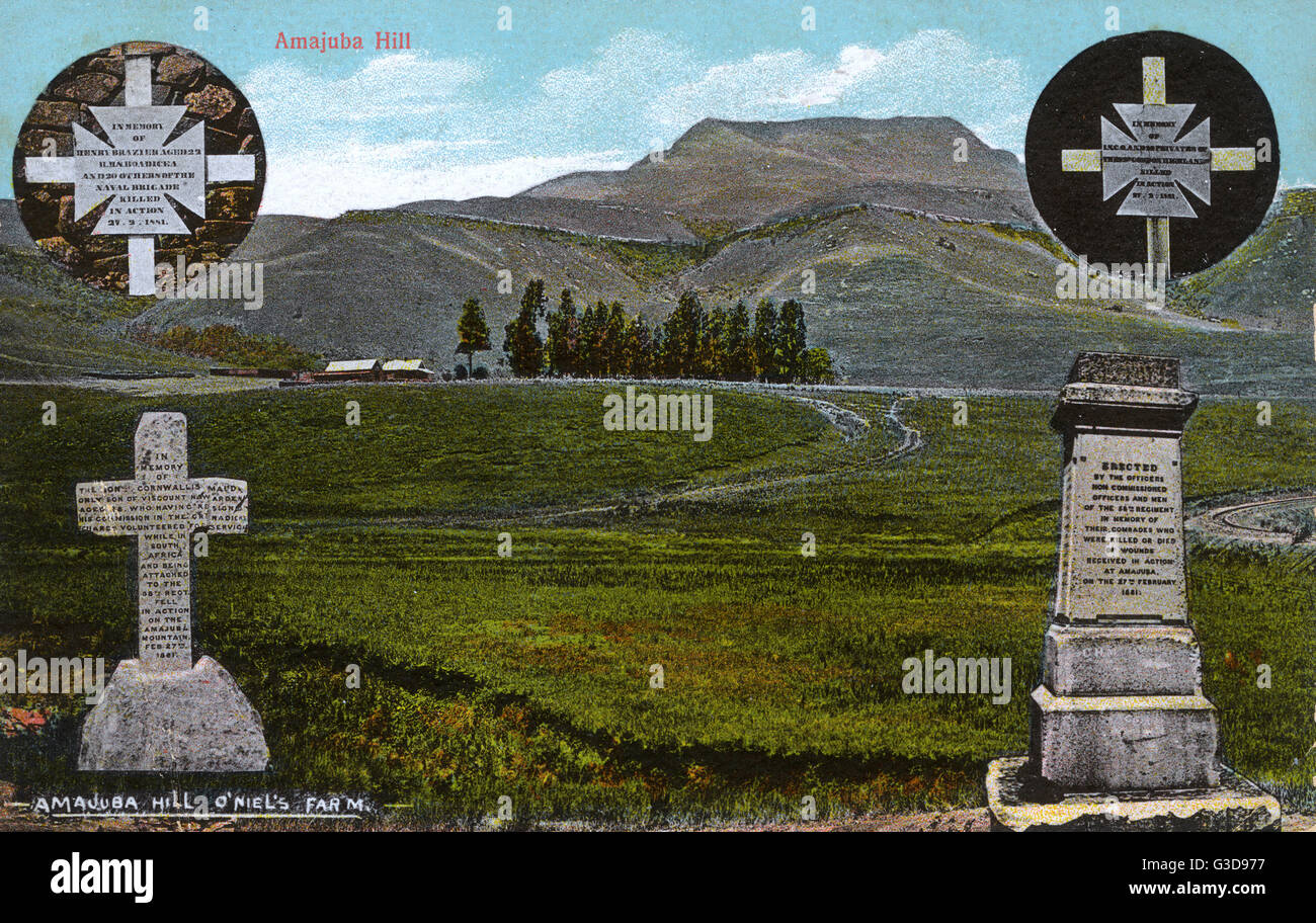 Monuments, Majuba Hill, near Volksrust, Natal, South Africa Stock Photo ...