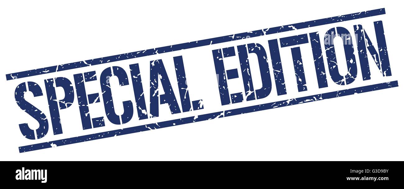 special edition blue grunge square vintage rubber stamp Stock Vector Image & Art - Alamy