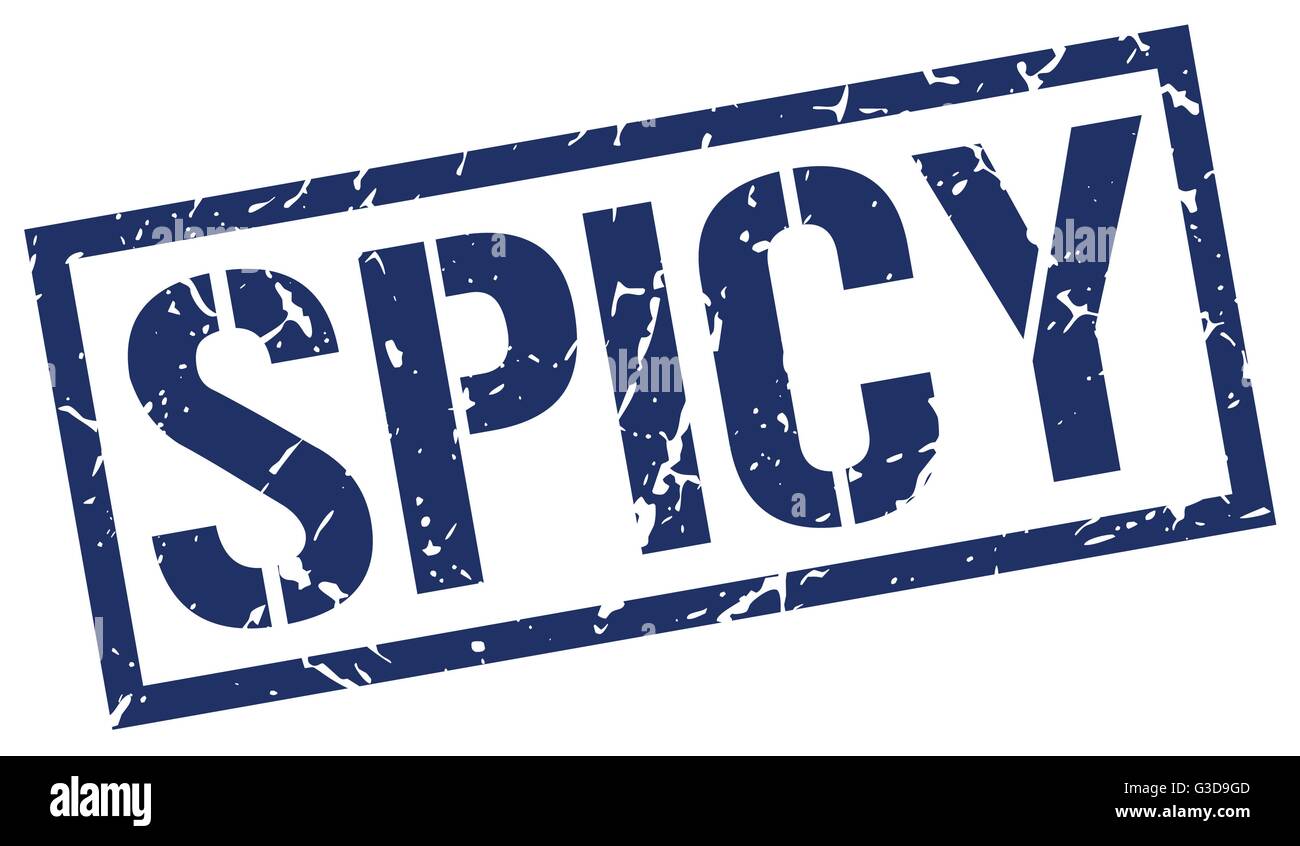 spicy blue grunge square vintage rubber stamp Stock Vector Image & Art - Alamy