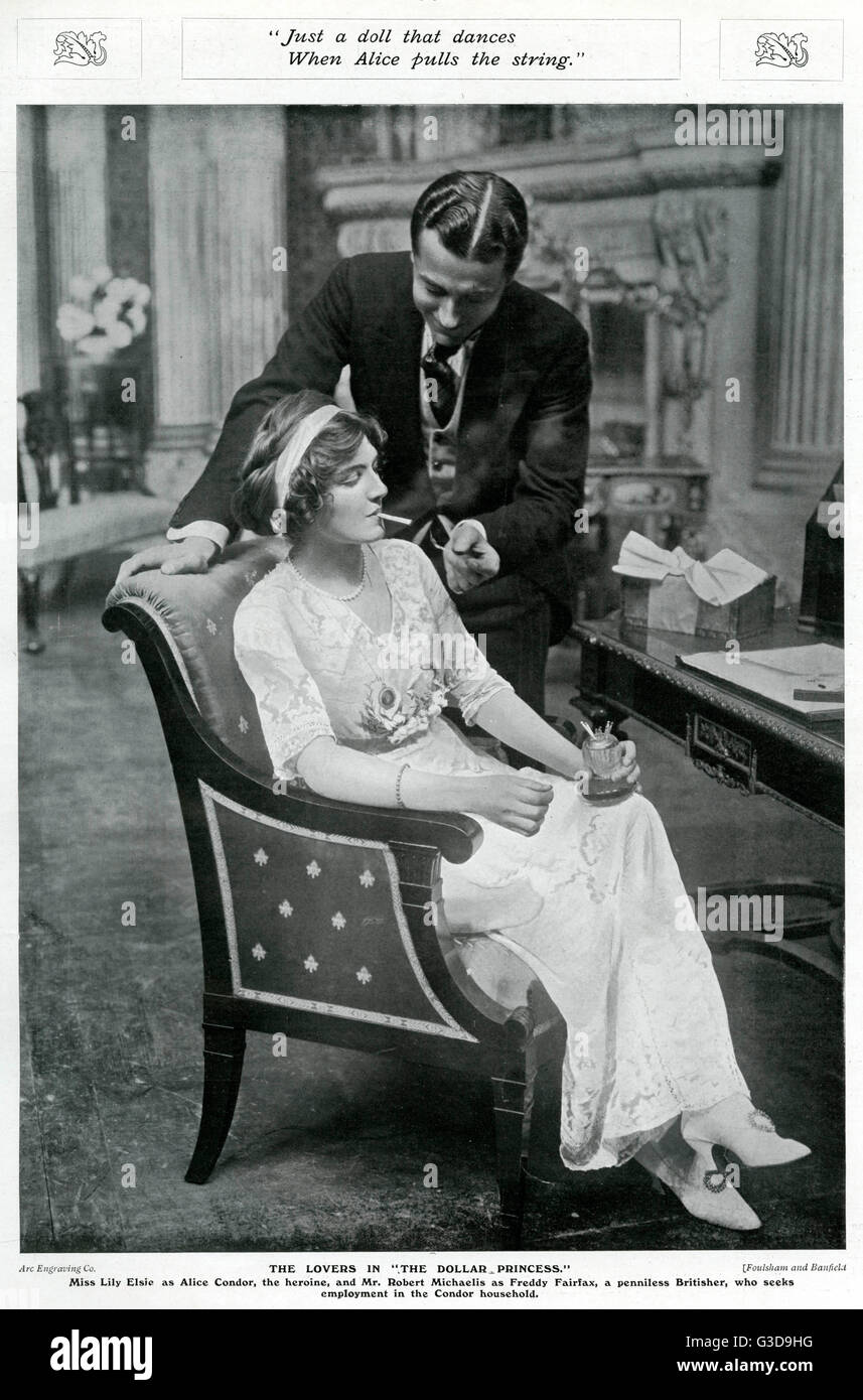 Lily Elsie and Robert Michaelis in The Dollar Princess Stock Photo - Alamy