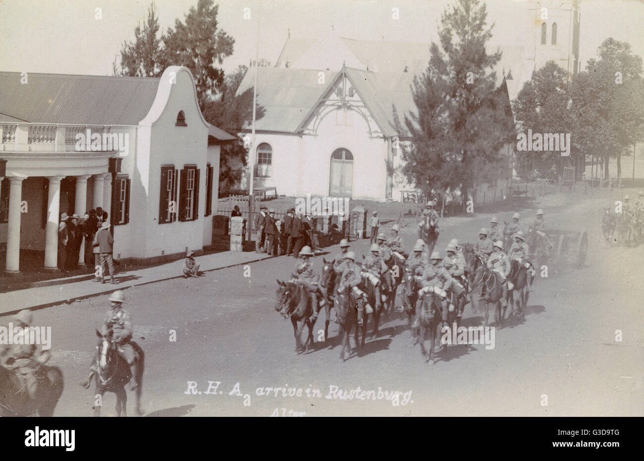 Soldiers entering Rustenburg, NW Province, South Africa Stock Photo - Alamy