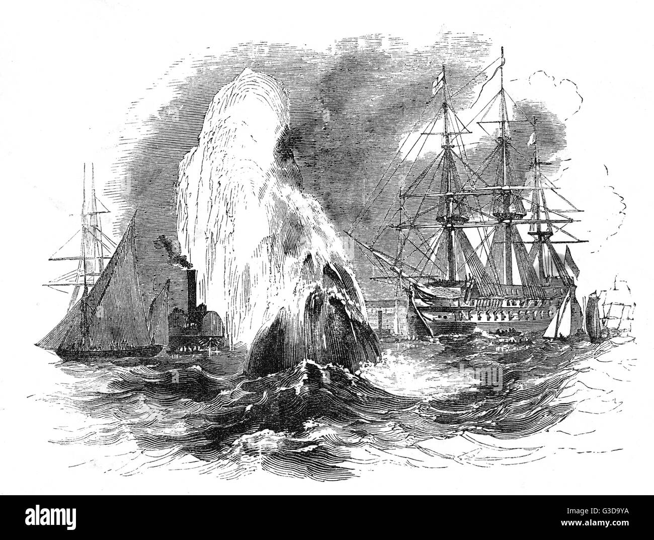 Blowing up of the Royal George Stock Photo - Alamy