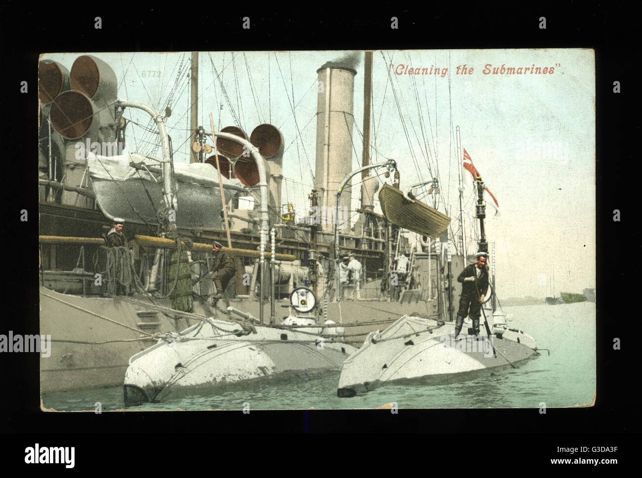 HMS Hazard and submarine cleaning Stock Photo - Alamy