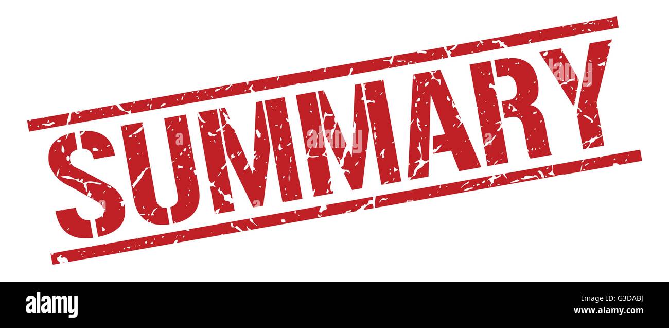 Summary vintage stamp sign Cut Out Stock Images & Pictures - Alamy