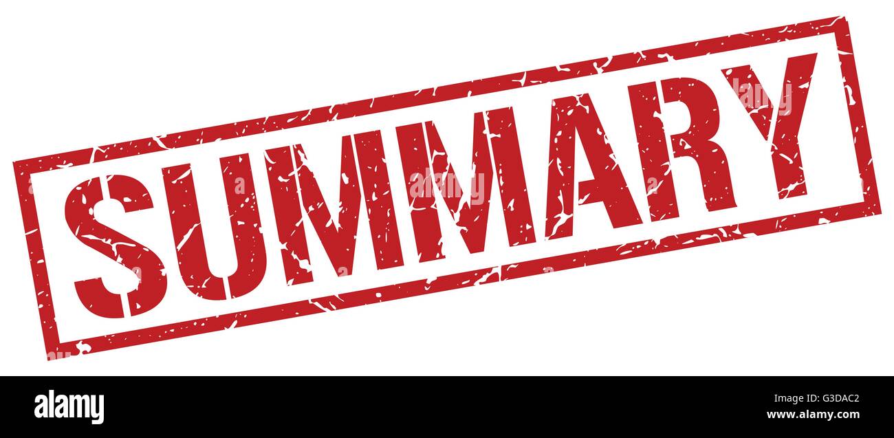 Summary stamp square grunge hi-res stock photography and images - Alamy
