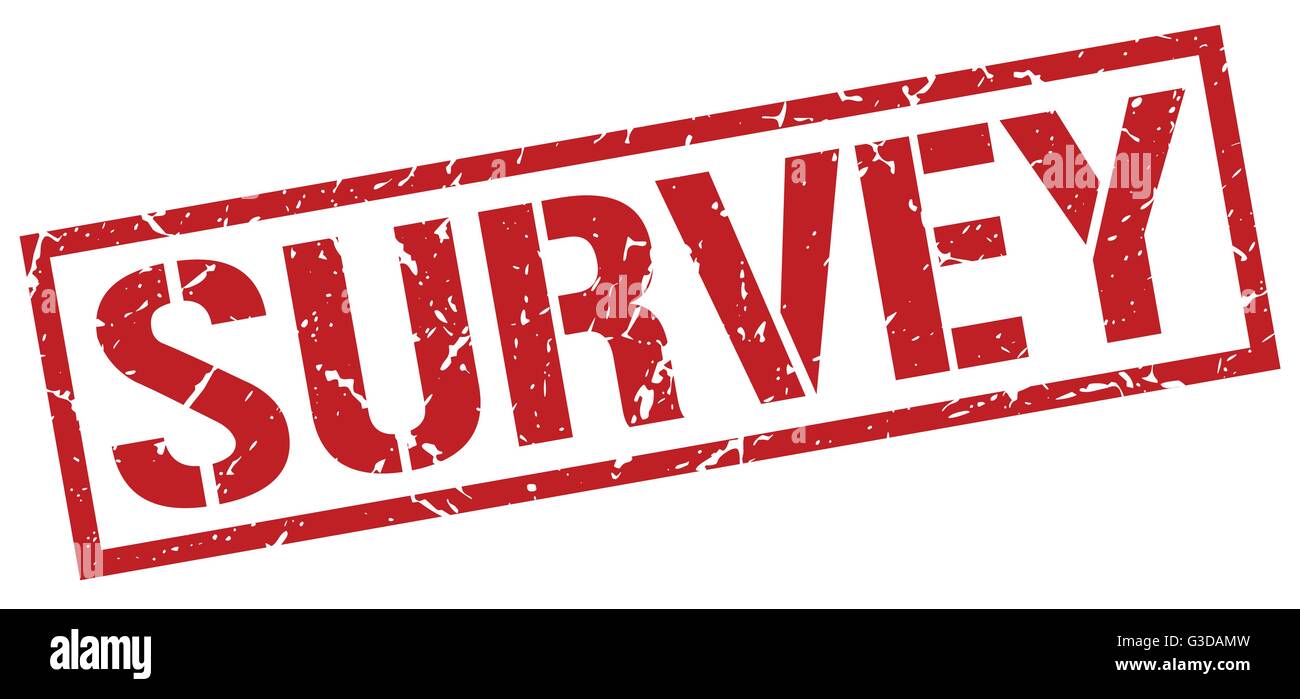 survey red grunge square vintage rubber stamp Stock Vector Image & Art ...