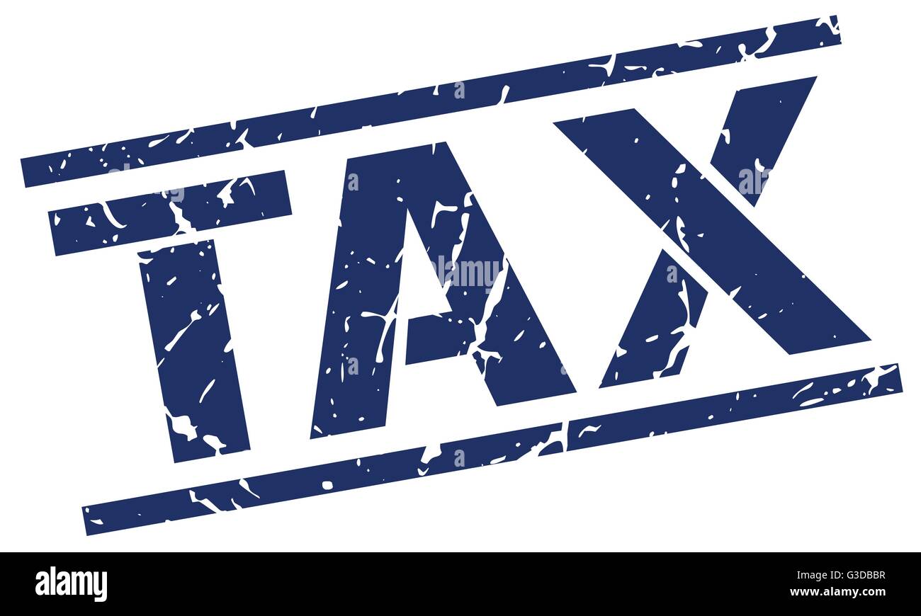 tax blue grunge square vintage rubber stamp Stock Vector Image & Art ...
