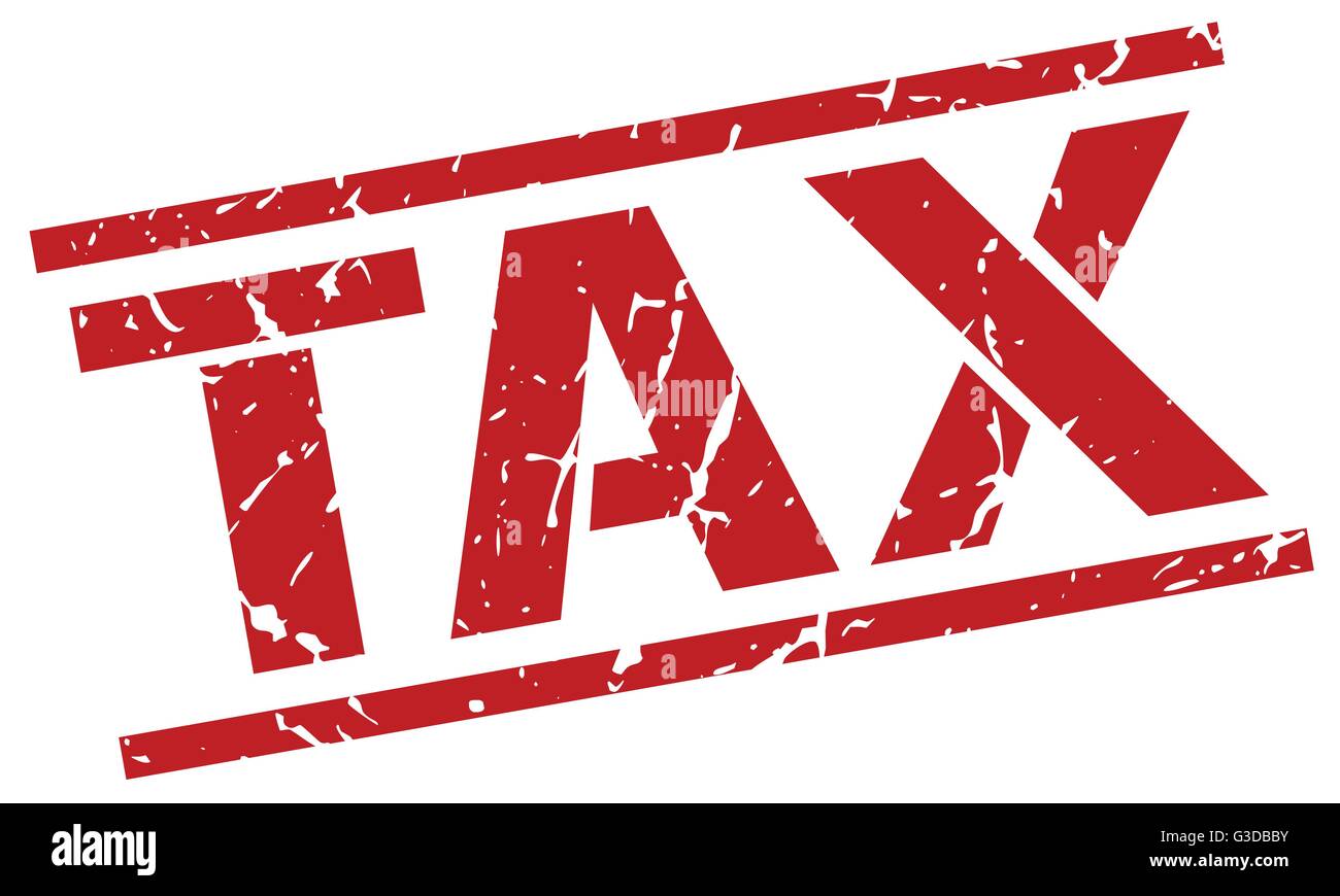 tax red grunge square vintage rubber stamp Stock Vector Image & Art - Alamy
