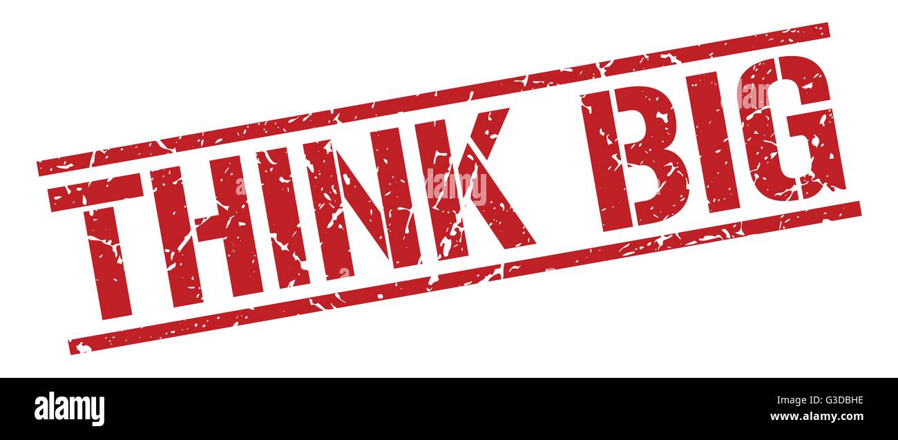 Think big red square Stock Vector Images - Alamy