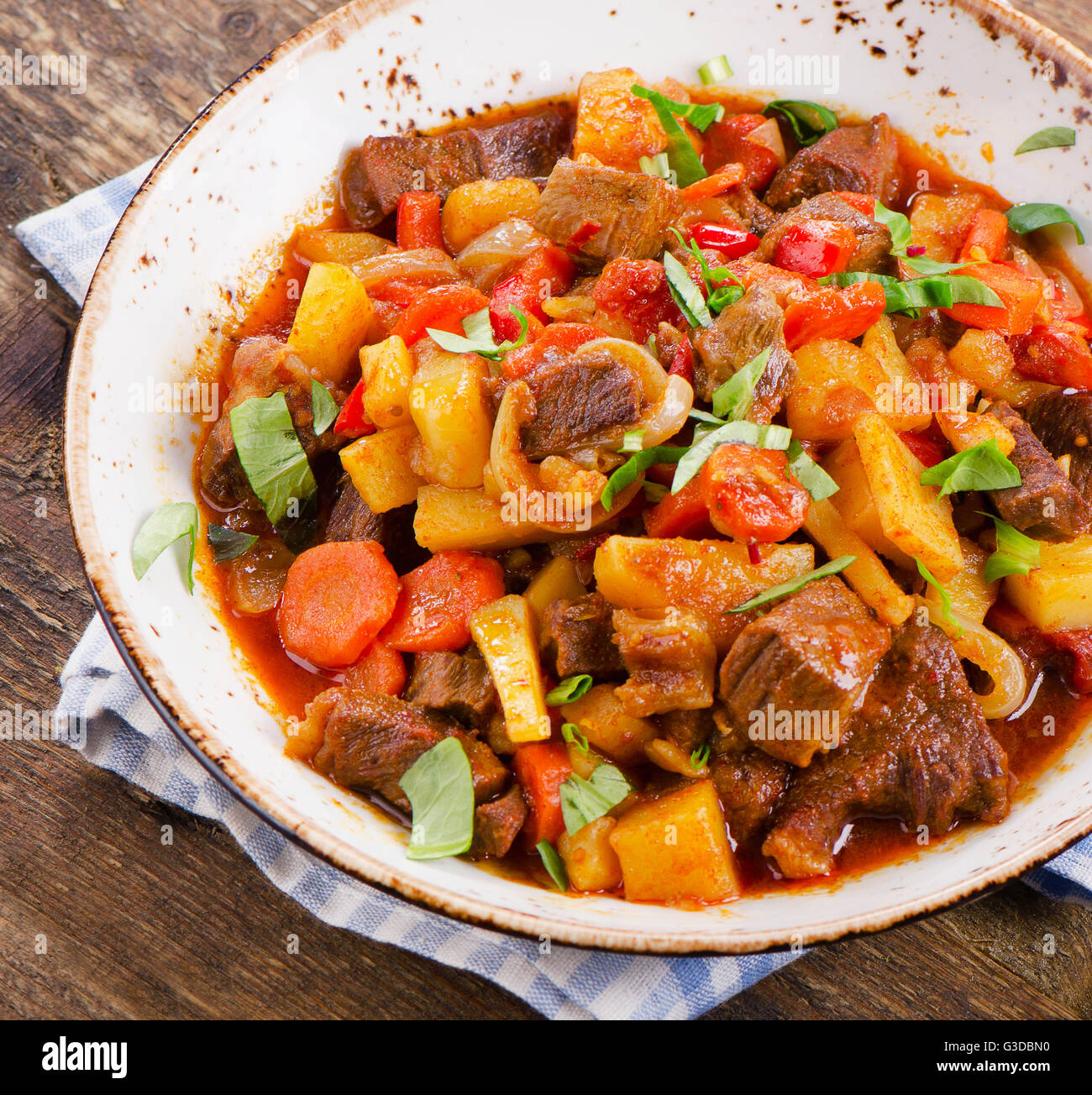 Beef stew top view hi-res stock photography and images - Alamy