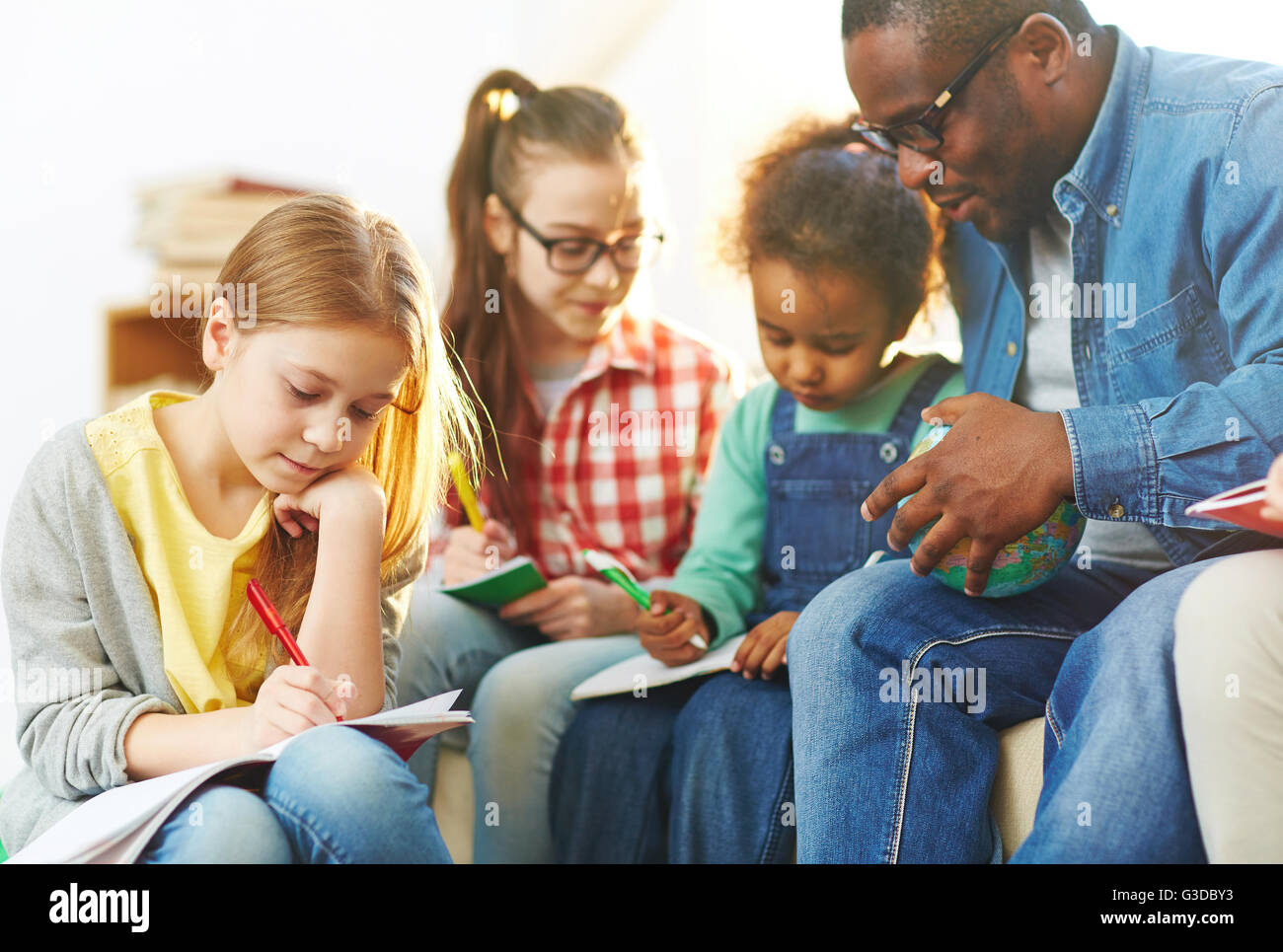 African american boy studying hi-res stock photography and images - Alamy