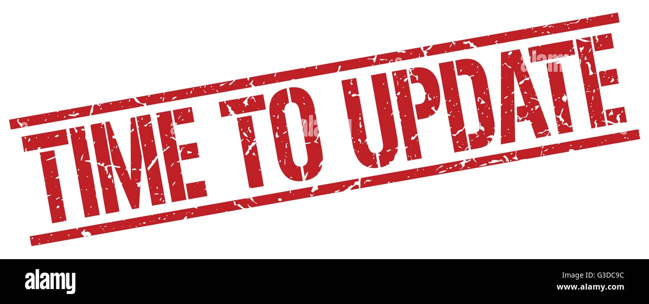 Time update stamp square hi-res stock photography and images - Alamy