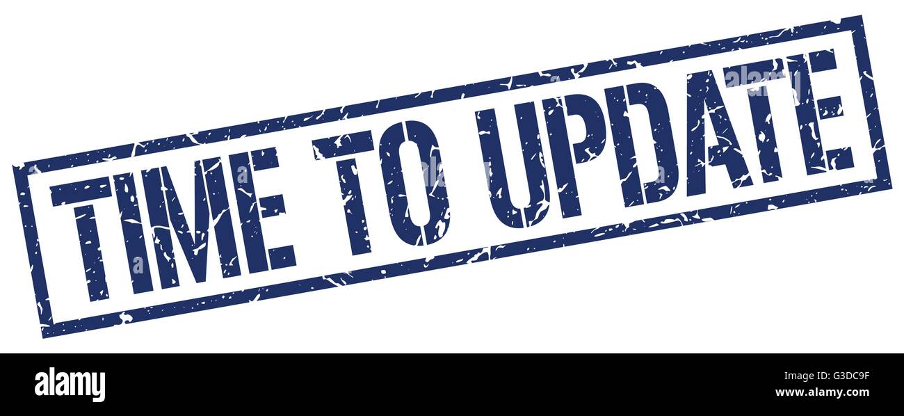 Time update stamp square hi-res stock photography and images - Alamy