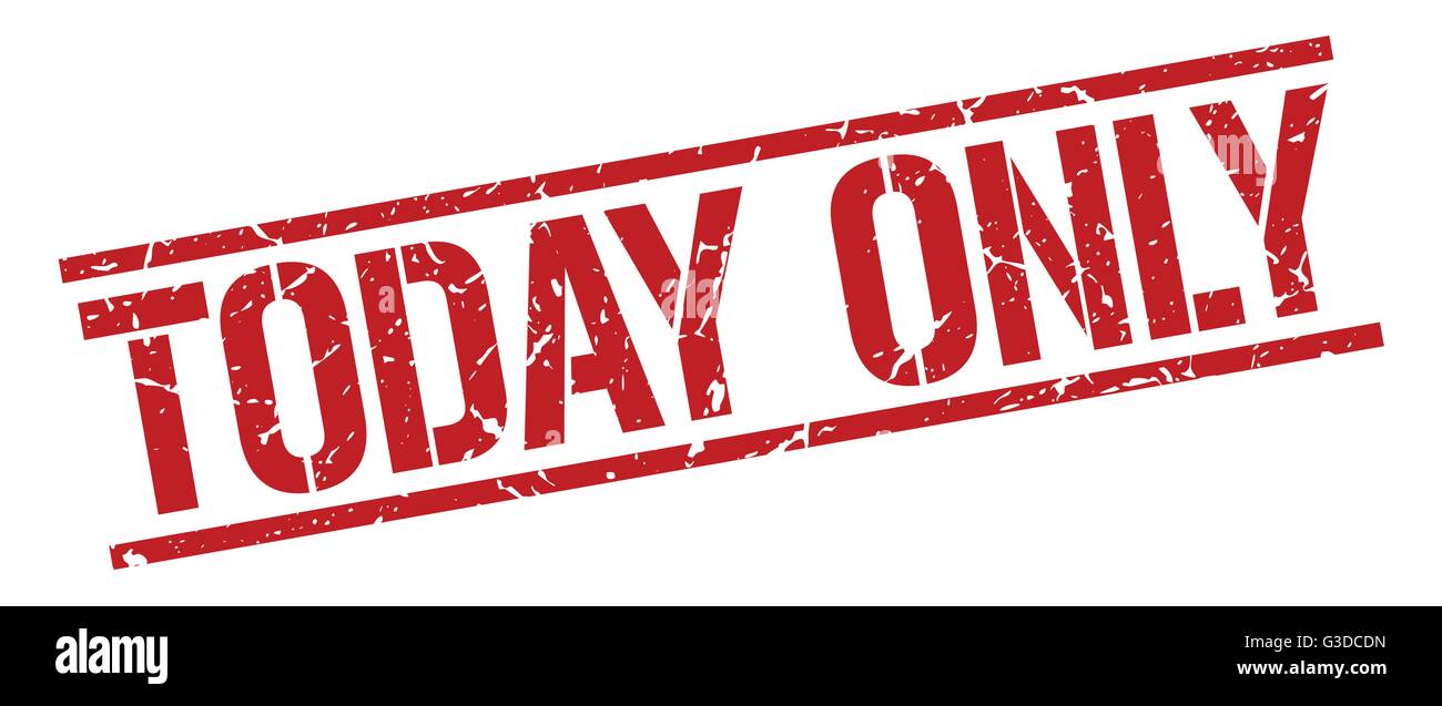 Only today rubber stamp Stock Vector Images - Alamy