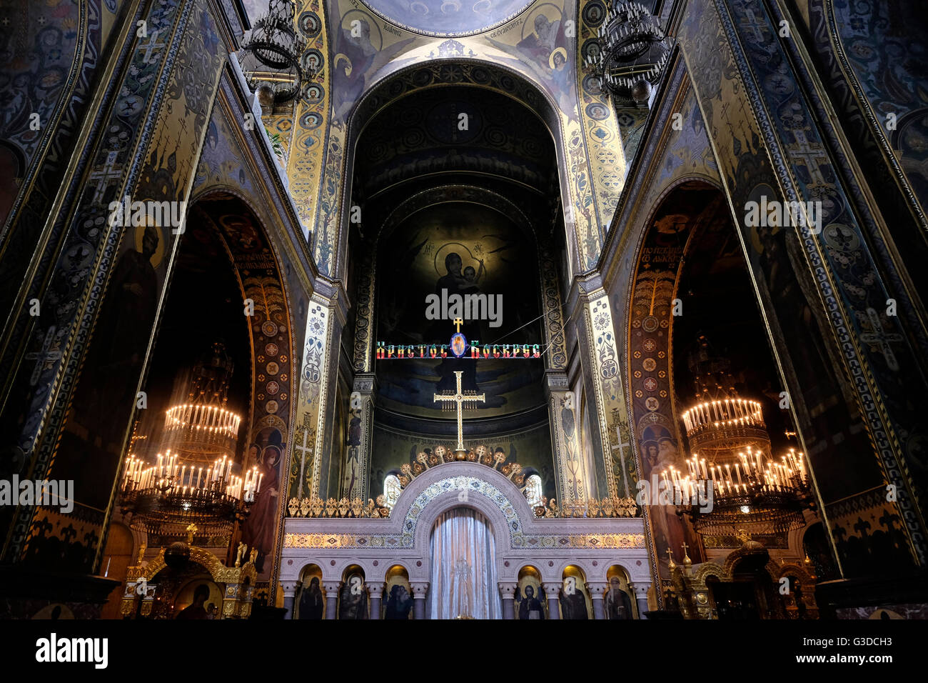 Interior of Orthodox Church St St Volodymyr's Cathedral in the centre ...