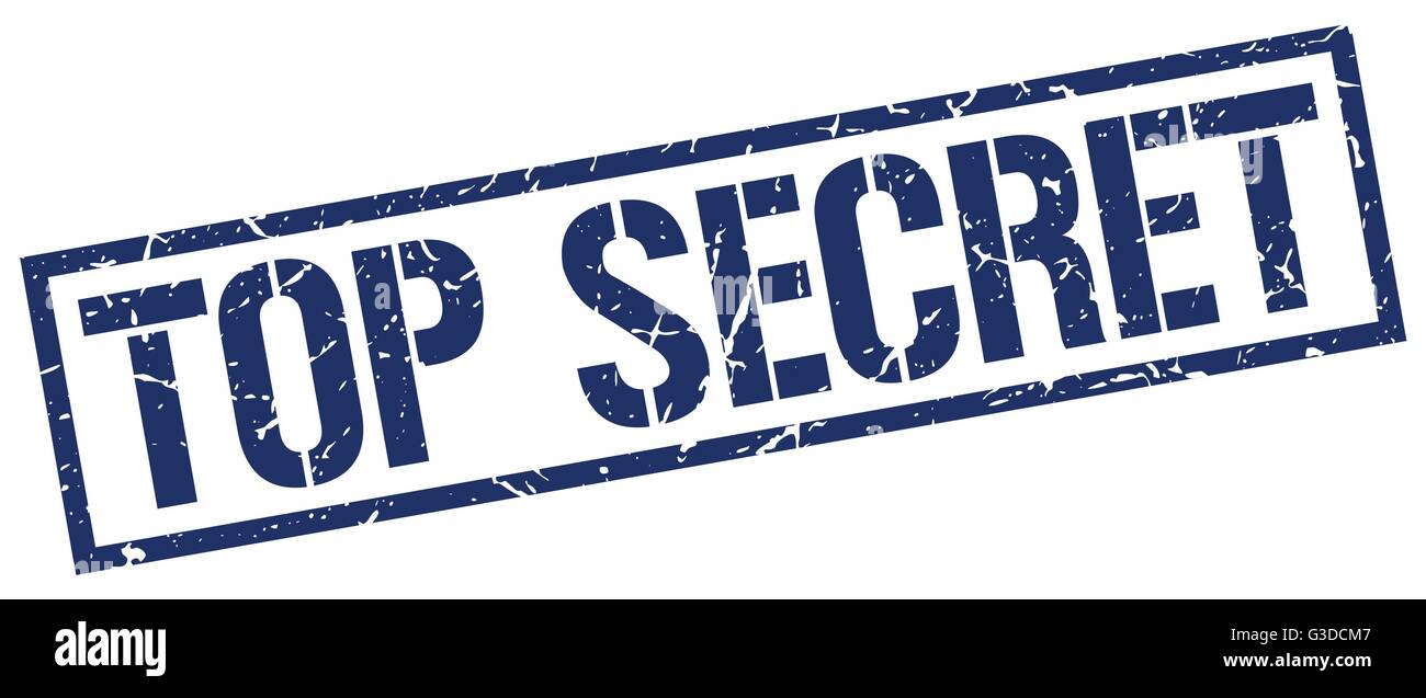 top secret blue grunge square vintage rubber stamp Stock Vector Image & Art - Alamy