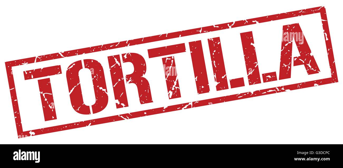 tortilla red grunge square vintage rubber stamp Stock Vector Image ...